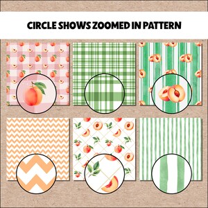 Peaches 12x12 Printable Seamless Pattern Digital Scrapbook Craft Paper ...