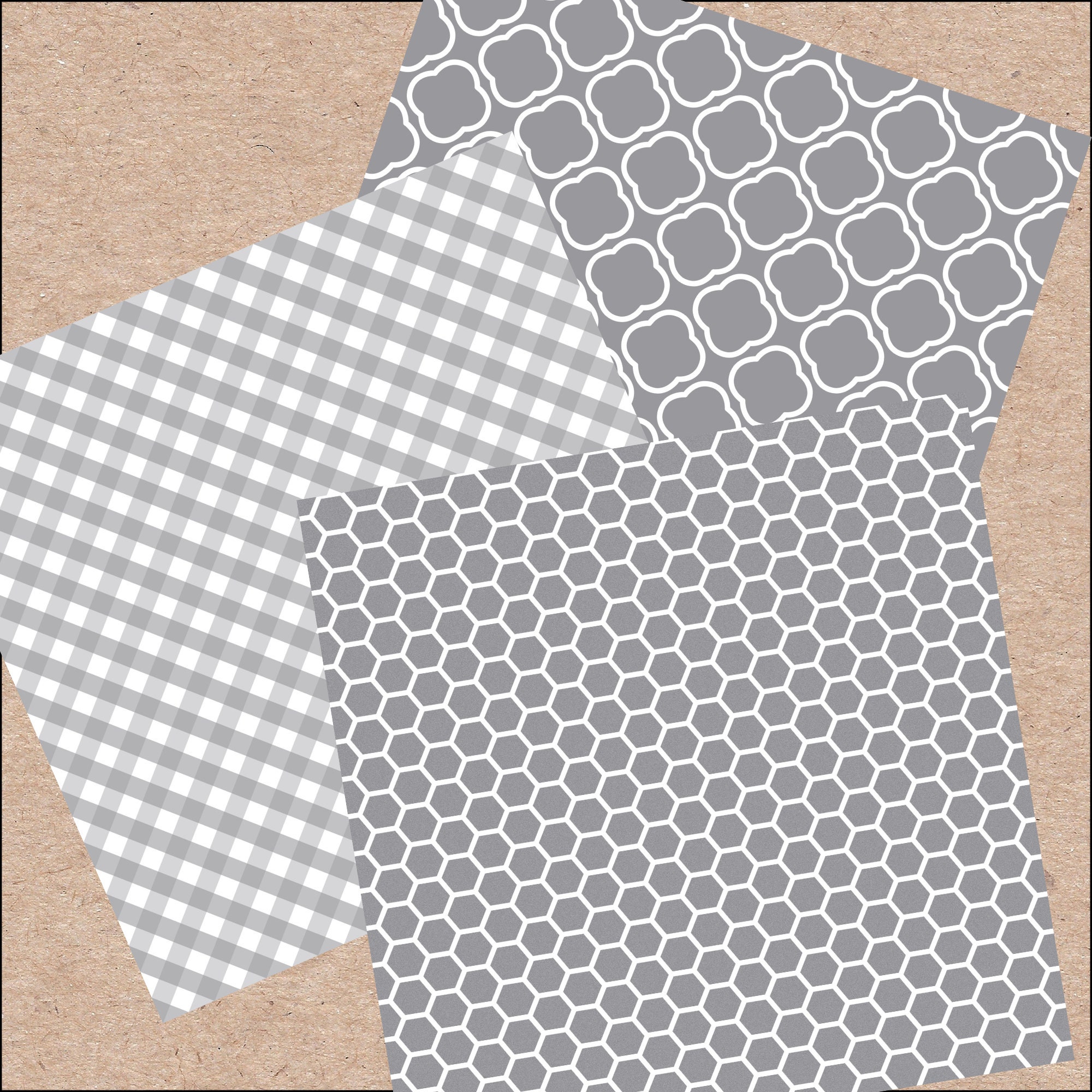 Grey Gray 12 X 12 Printable Seamless Pattern Digital Scrapbook Craft ...