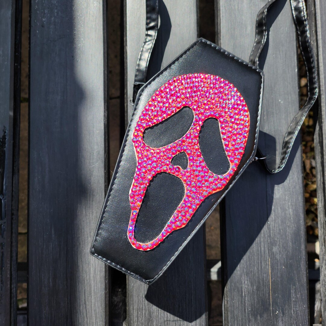 Coffin Handbag, Scream Movie, Ghostface Bling Bag, Rhinestones Bag ...
