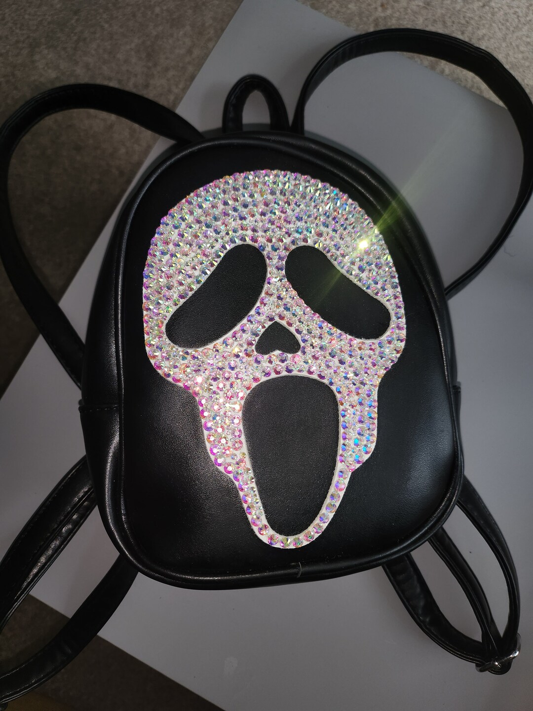 MADE TO ORDER Ghostface Bling Scream Movie Black Backpack, Horror Gift ...