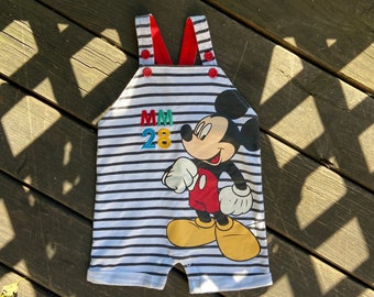 Mickey Mouse Birthday Boy Overalls - Etsy