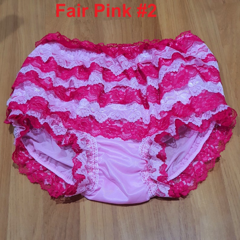 Discount Pricenew Sissy Party Frilly Handmade Ruffled Lace Briefs Nylon