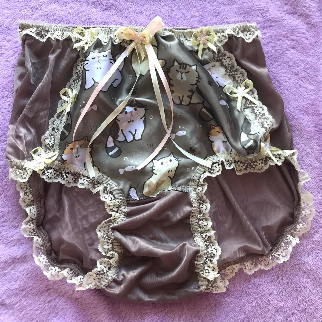 New Sissy Kakhi Brown Cat Maew-miaow Nylon Classic Pinup - Etsy