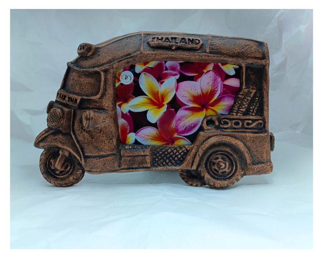 Tuk Tuk : Auto Rickshaw Car Sawdust Craft Picture Frame - Size 4x6 ...