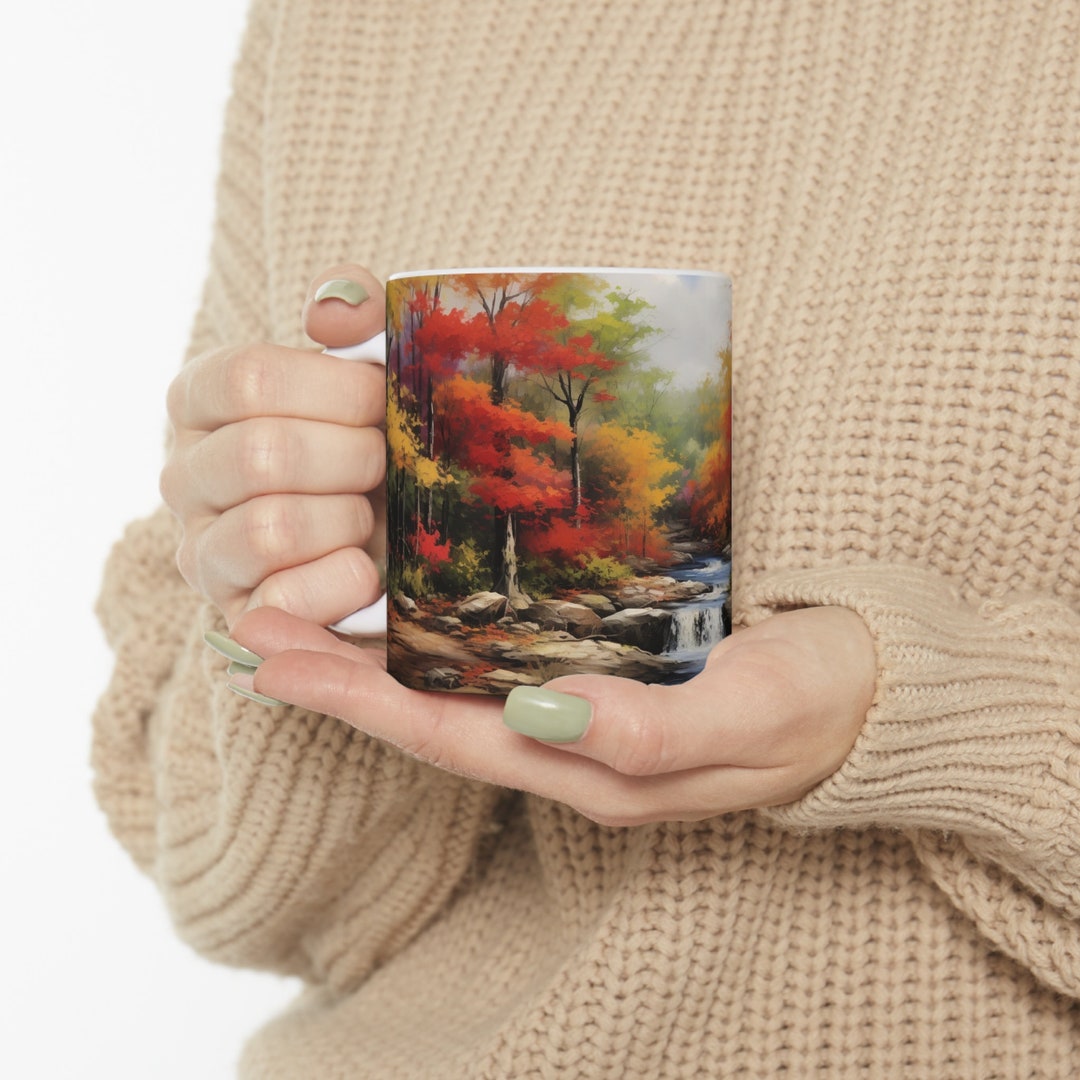 Fall Forest Mug Design, Autumn Vibes Sublimation PNG, Digital Download ...