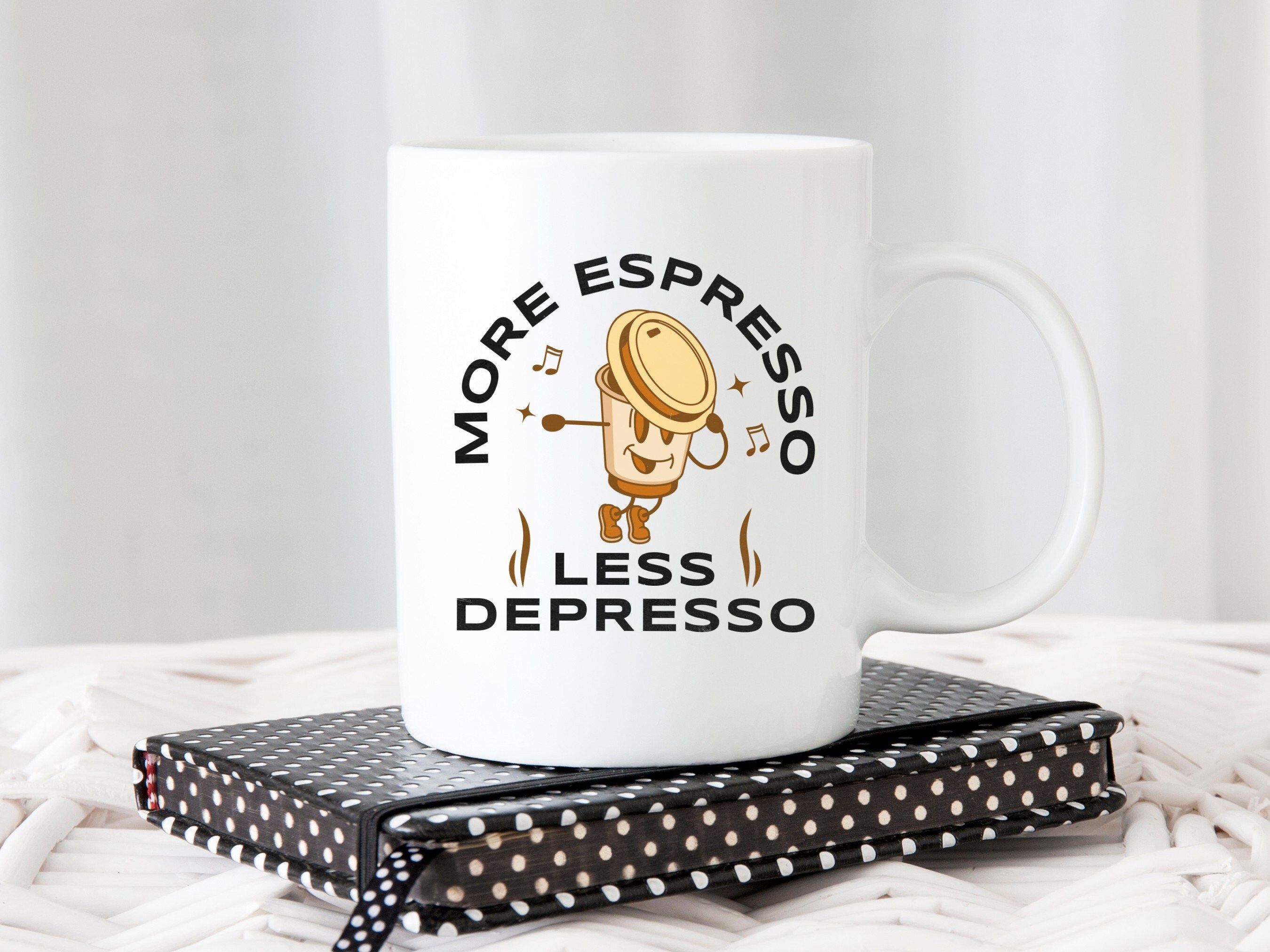 More Espresso Less Depresso PNG Files for Sublimation Funny - Etsy