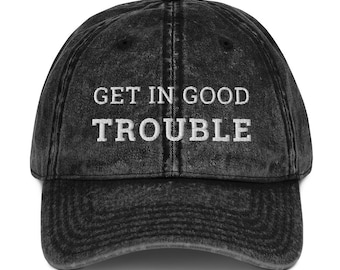 Good Trouble Hat John Lewis Trucker Cap | Etsy
