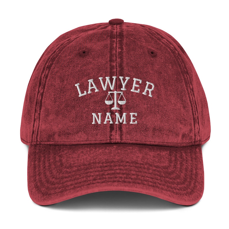 Personalized Lawyer Vintage Cotton Twill Cap Custom - Etsy
