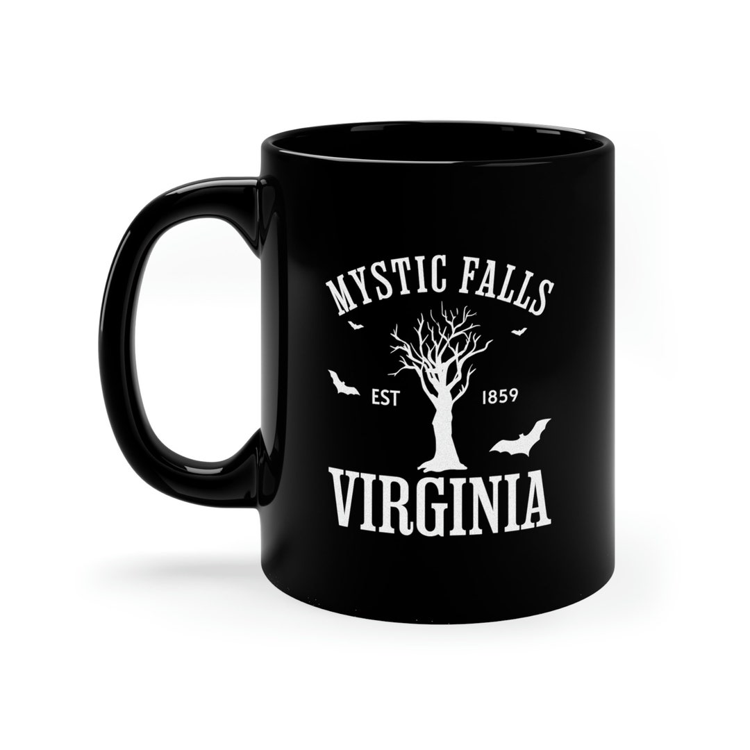 Mystic Falls Virginia Coffee Mug Vampire Fan Gift Salvatore Black ...