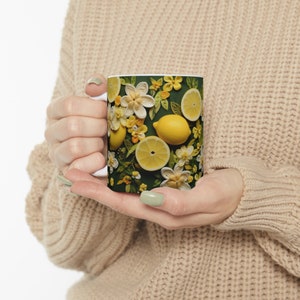 3D Lemons Floral Summer Mug Sublimation Design Digital Download PNG 3D ...