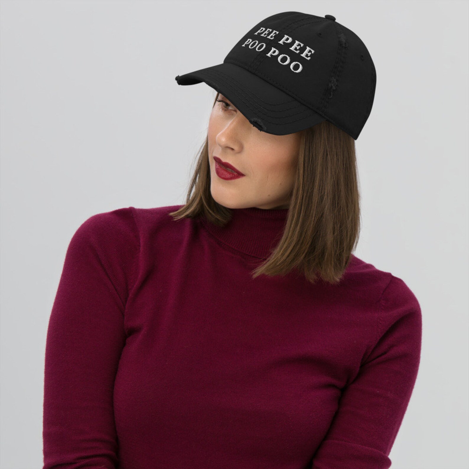 Pee Pee Poo Poo Distressed Dad Hat - Etsy
