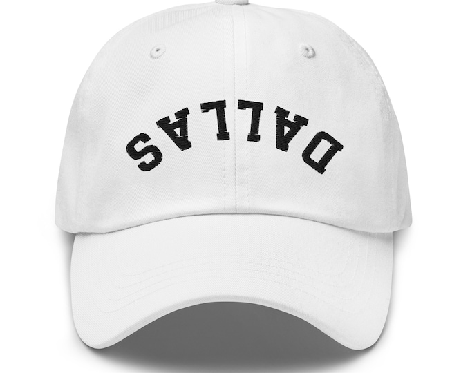 Upside Down Dallas Dad Hat, Inverted Dallas Embroidered Hat - Etsy