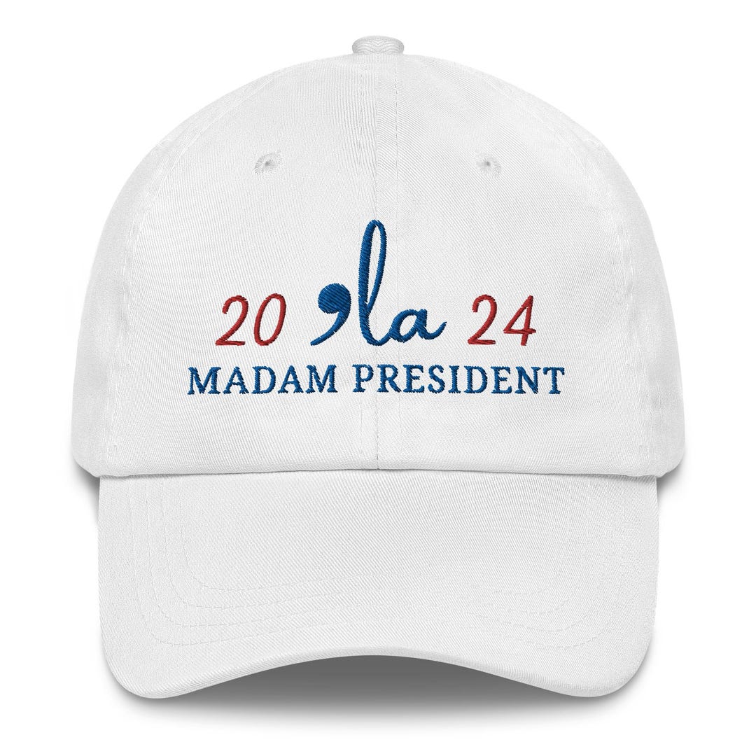 Kamala Harris 2024 Madam President Dad Hat Comma La Vote Cap, Cool ...