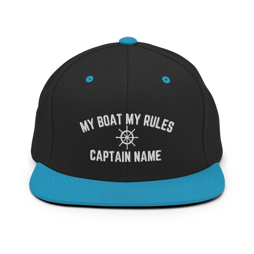 Personalized Captain Hat, Custom Snapback Hat, Nautical Snapback Hat ...
