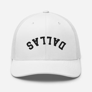 Upside Down Dallas Trucker Cap, Inverted Dallas Embroidered Hat - Etsy