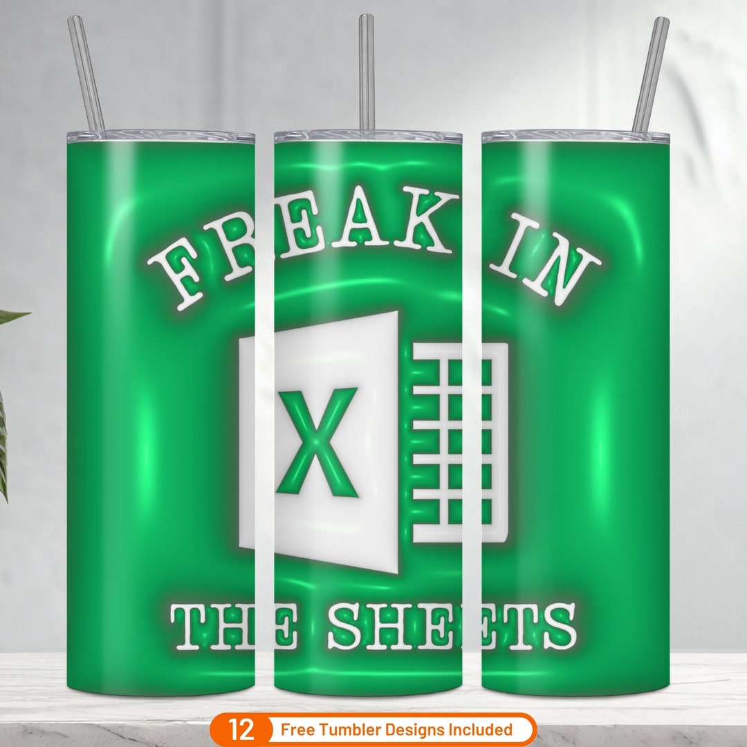 Freak in the Sheets 3D Tumbler Wrap, Hilarious Accountant 20oz Skinny ...