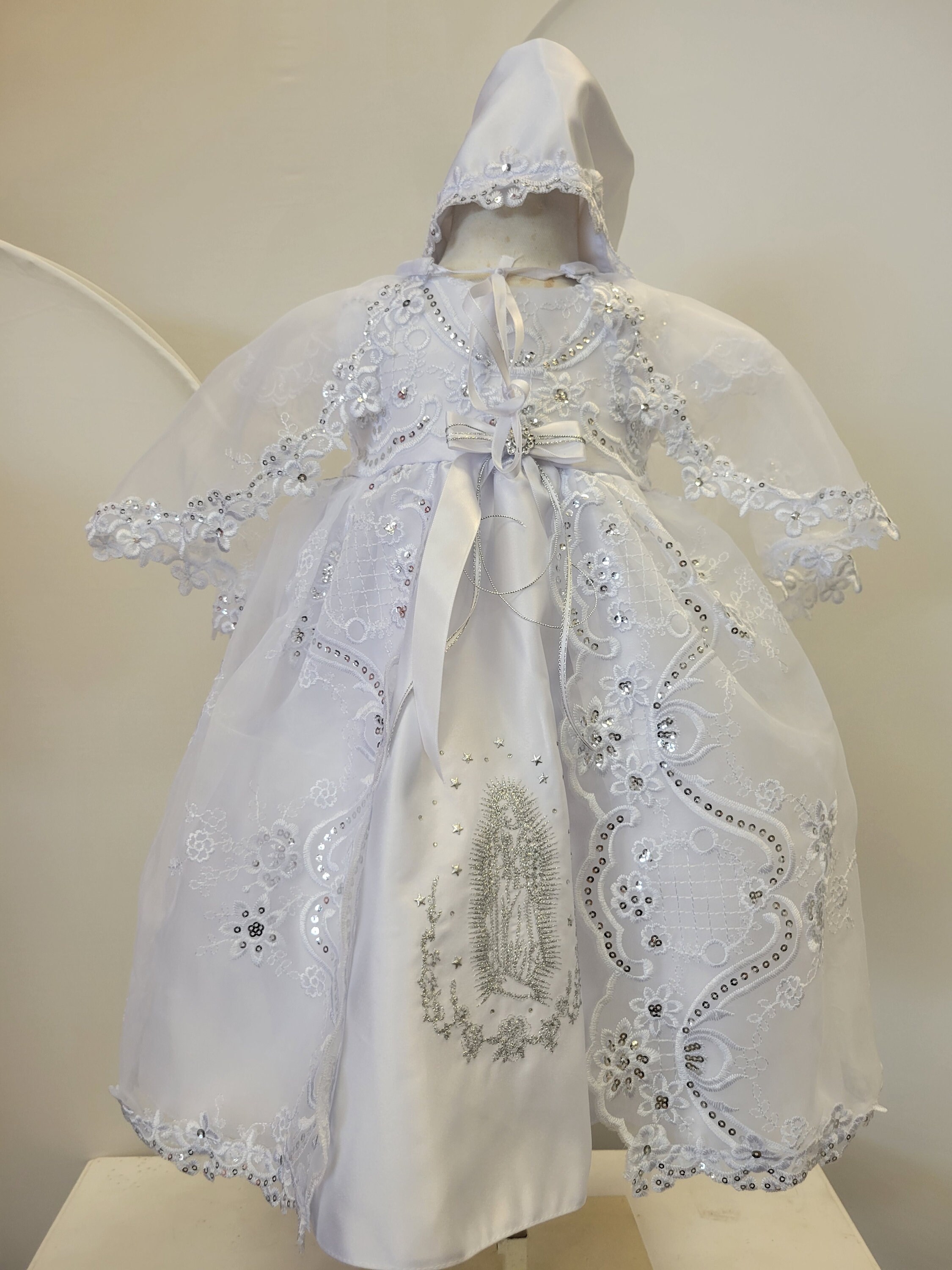 Virgen De Guadalupe Christening Gown: Baby Baptism Dress & Candle Set ...