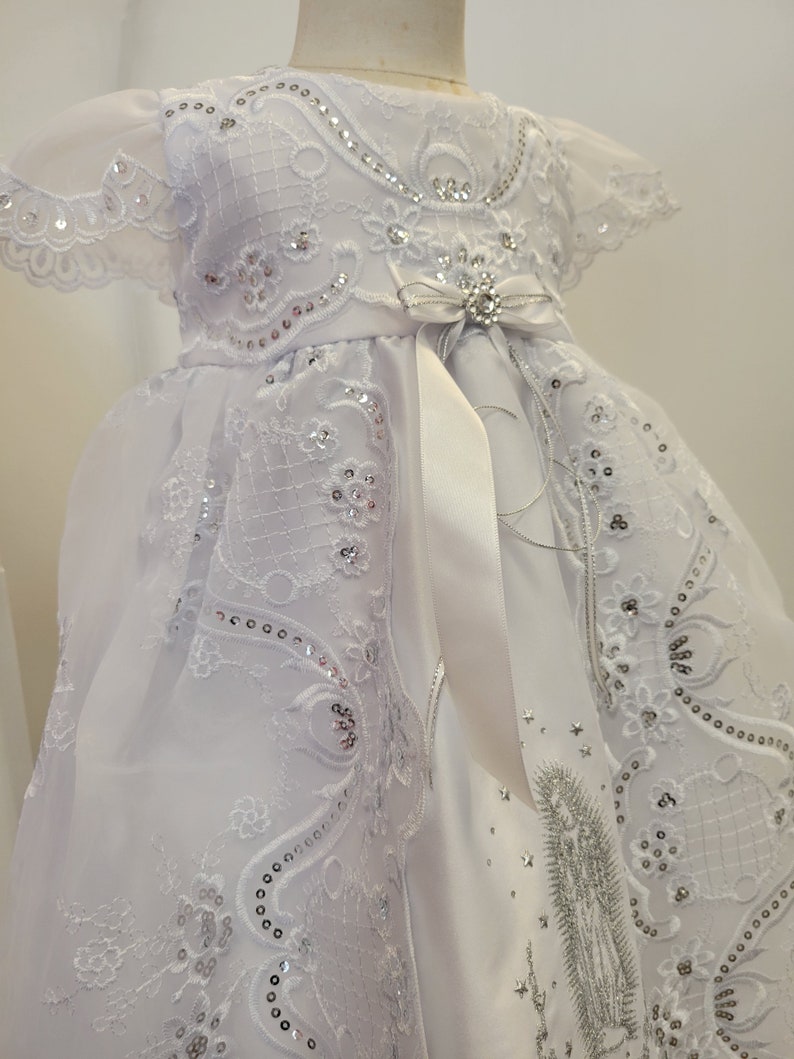 Virgen De Guadalupe Christening Gown: Baby Baptism Dress & Candle Set ...