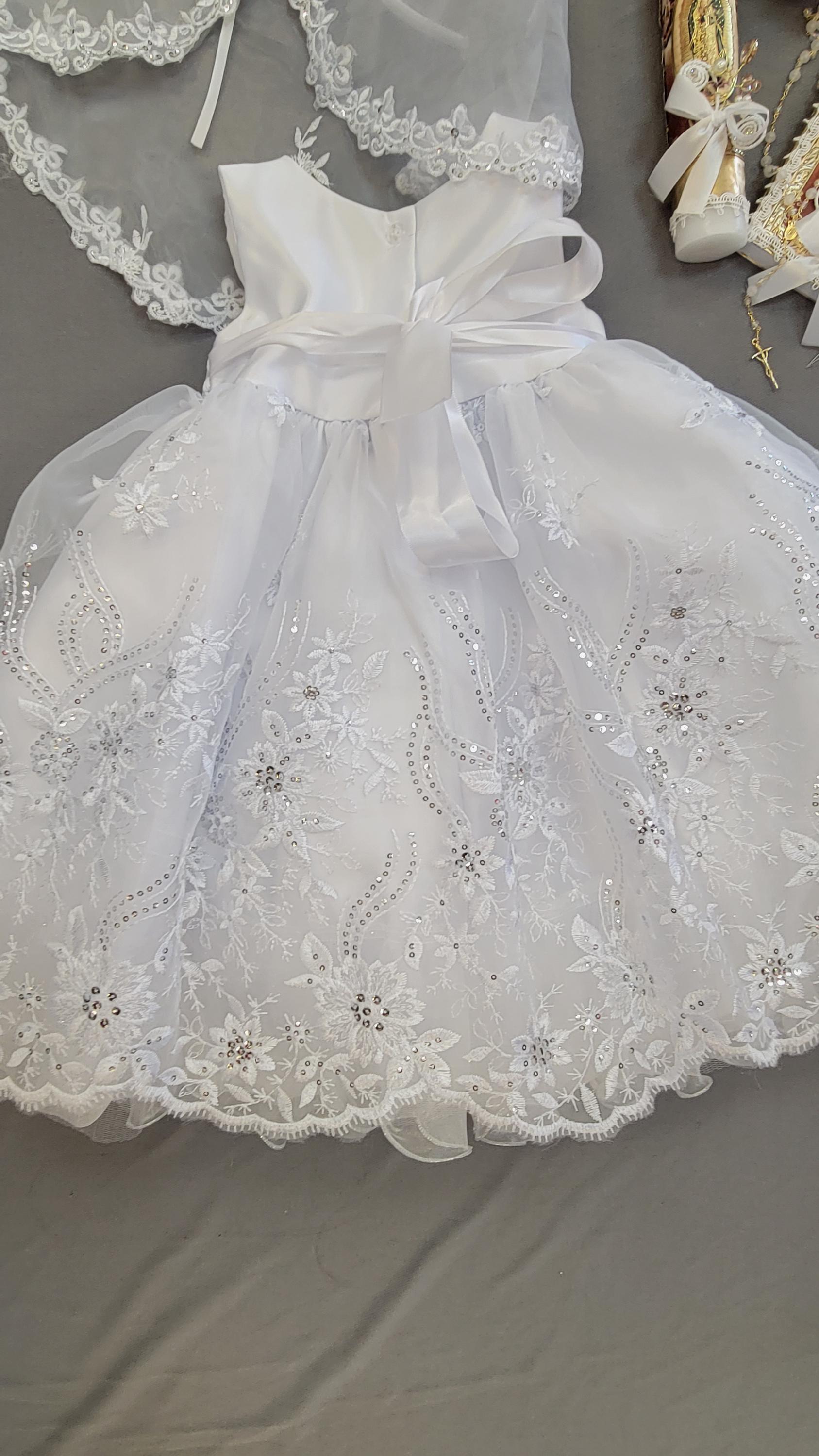 Virgen De Guadalupe Baptism Dress: Christening Gown & Candle Set - Etsy