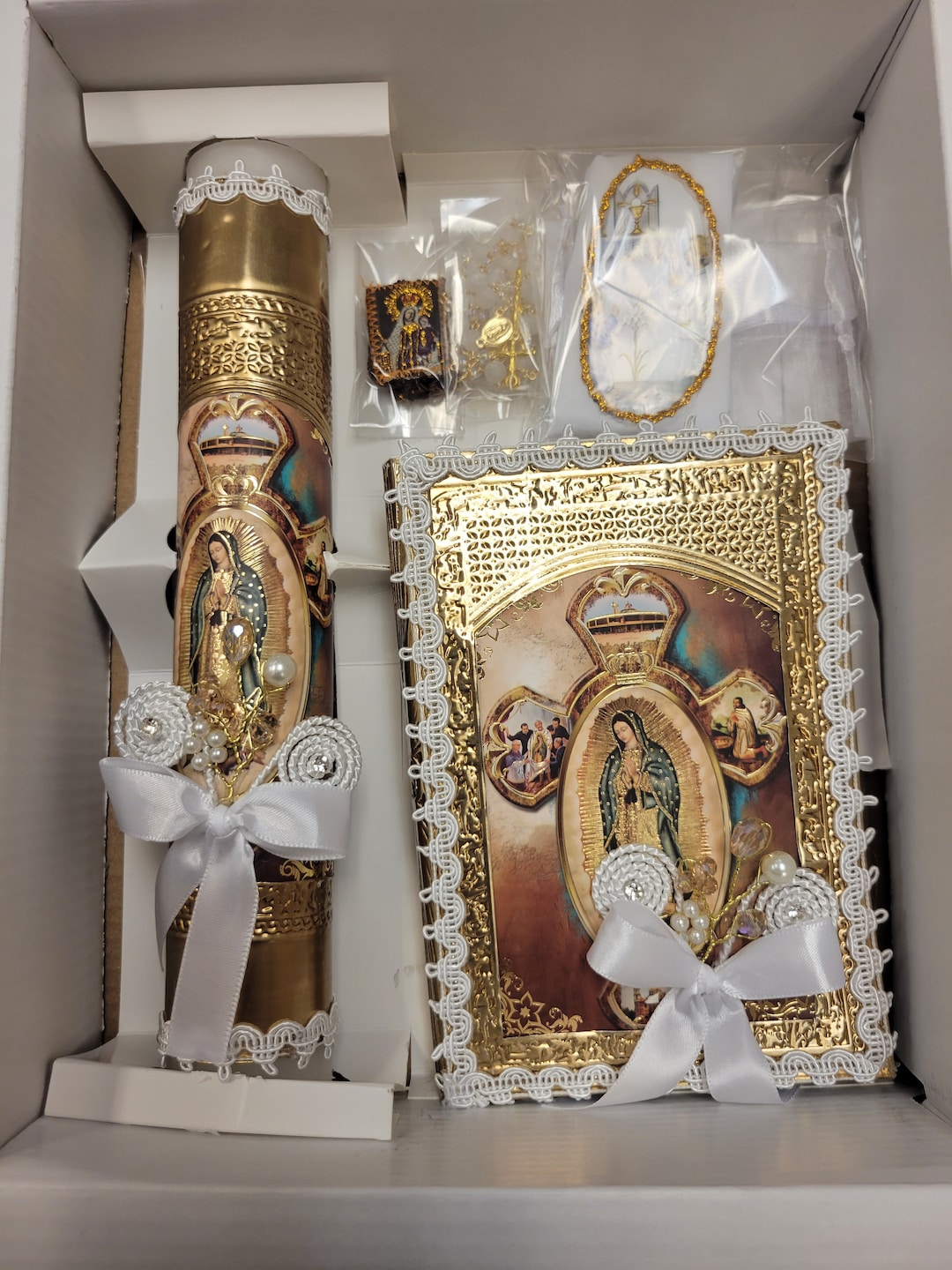 First Communion Candle Set, Candle Set, Communion Candle Set, Vela De ...