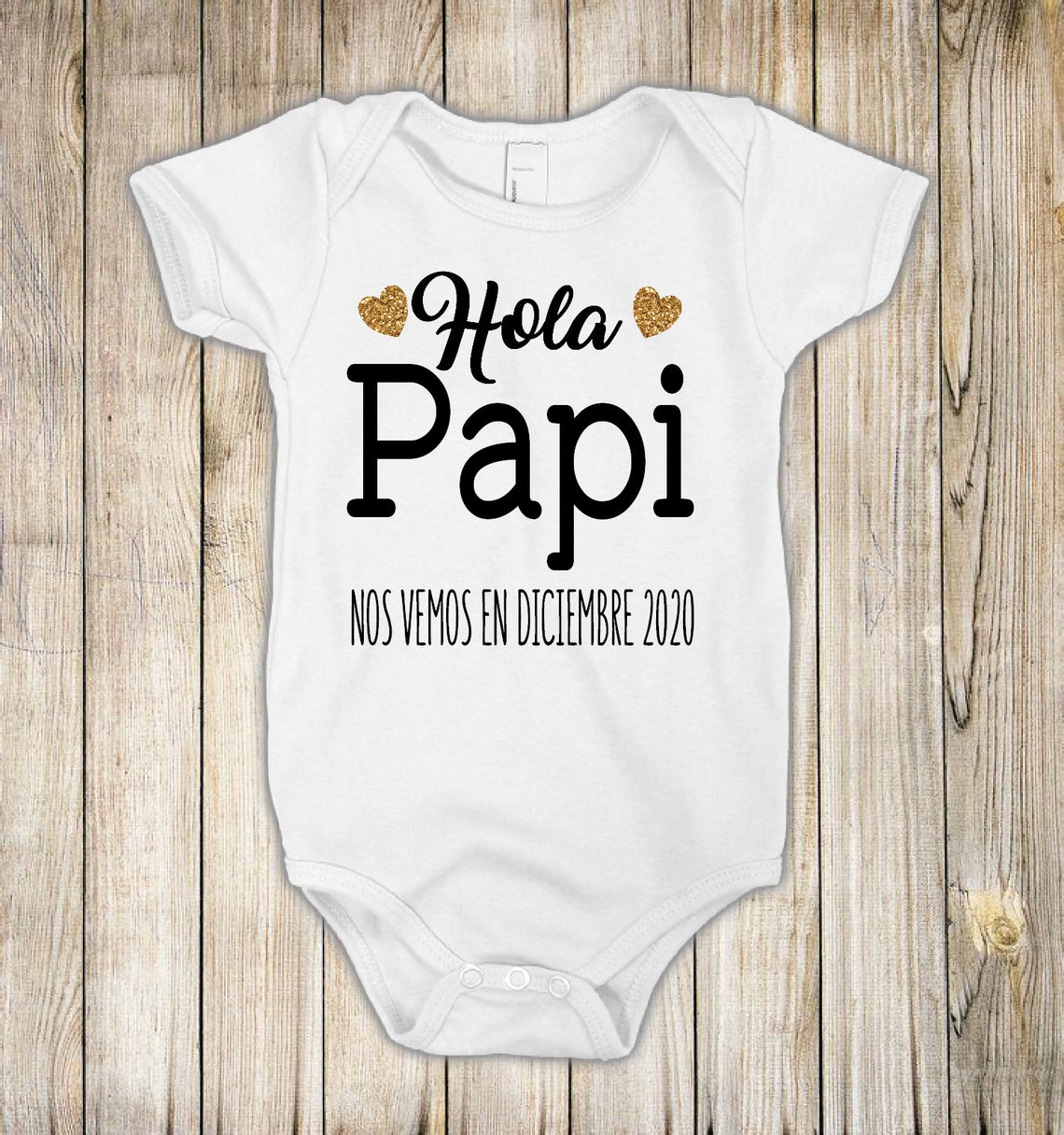 Hola Papi Hola Papa Custom Pregnancy Announcement Onesie - Etsy