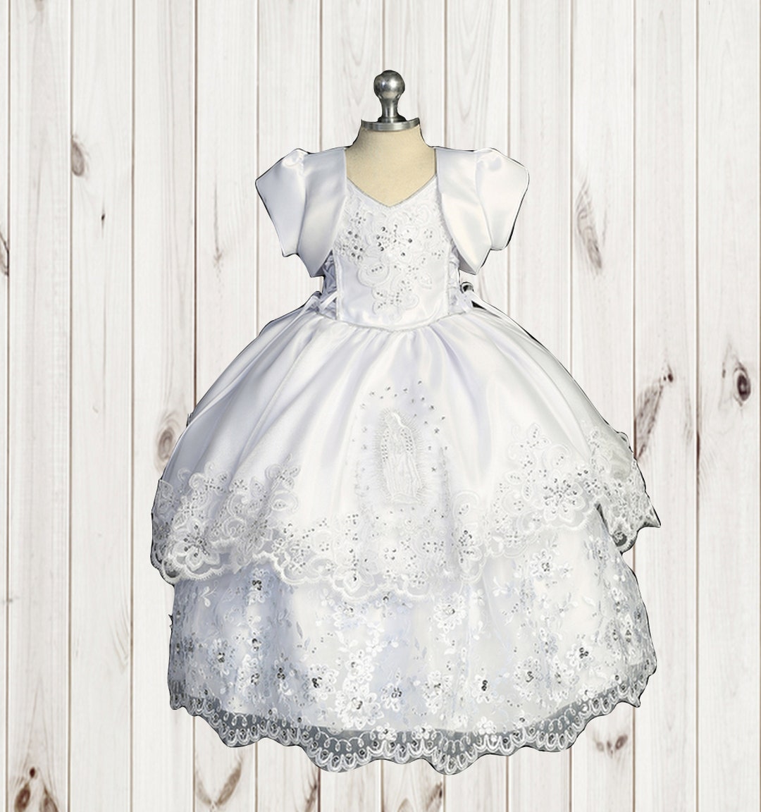 Virgen De Guadalupe Baptism Dress Christening Gown Baby Girl - Etsy