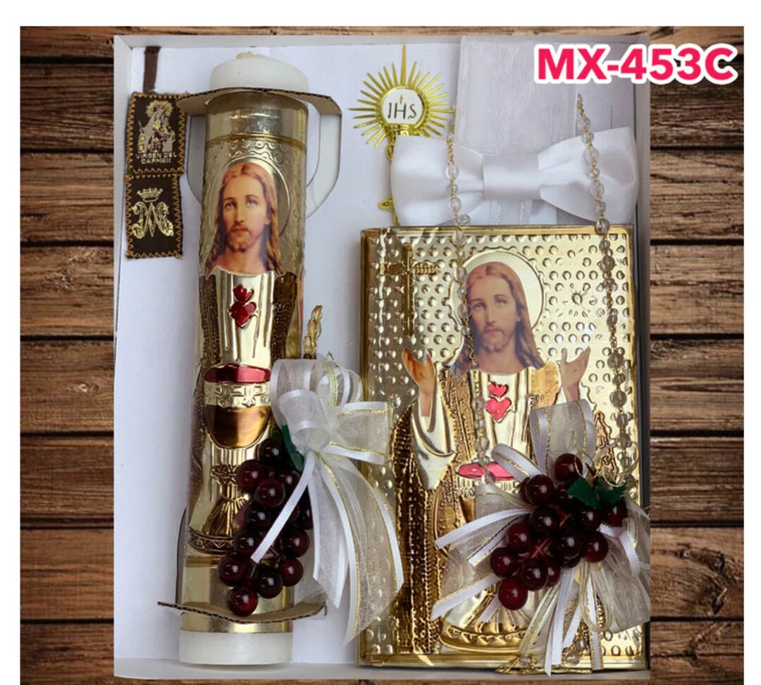 First Communion Candle Set, Candle Set, Communion Candle Set, Vela De ...