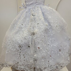 Virgen De Guadalupe Baptism Dress, Christening Gown, Baby Girl White ...