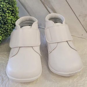 Beautiful Boy Leather Shoes Baptism Boy Shoes, White Boy Shoes - Etsy