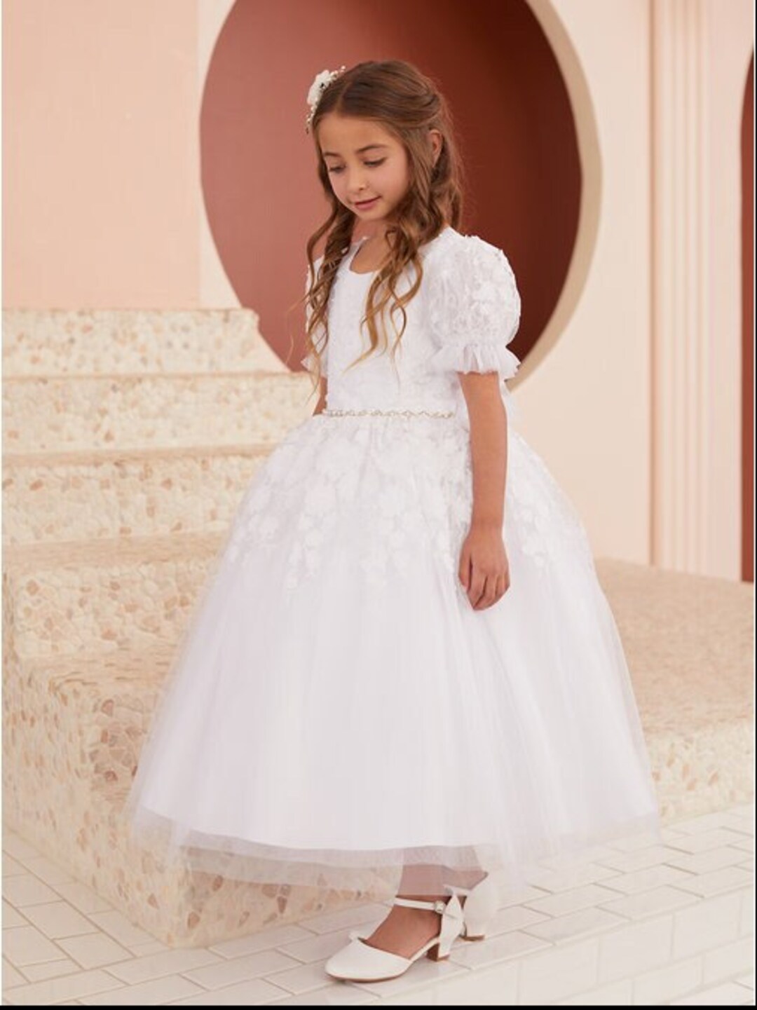 First Communion Dress / Baptism Dress / White Dress for Girls / Ivory ...