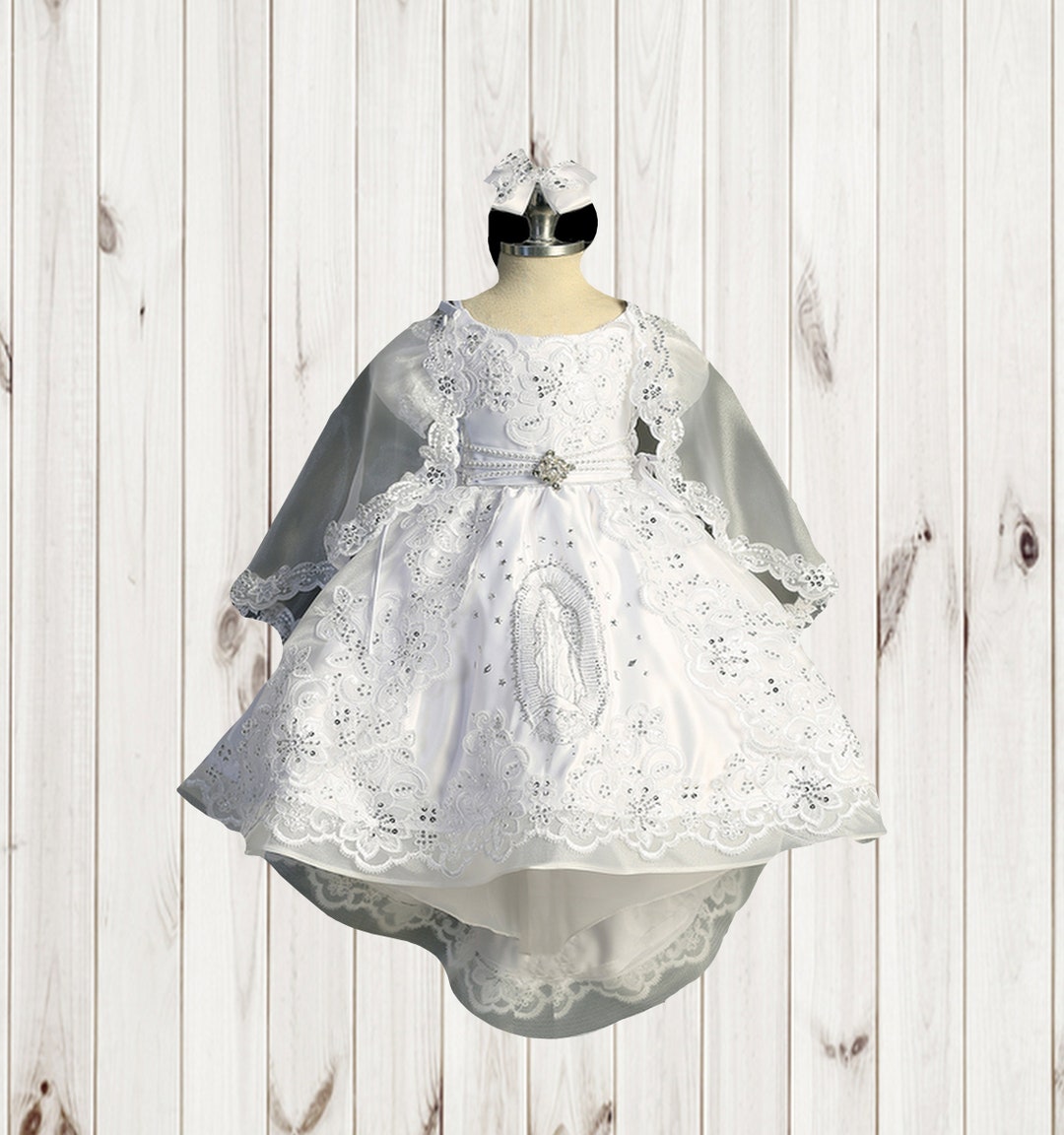 Virgen De Guadalupe Baptism Dress Christening Gown Baby Girl - Etsy