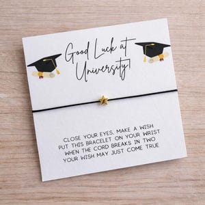 Good Luck at University Wish Bracelet, Student Gift - Etsy