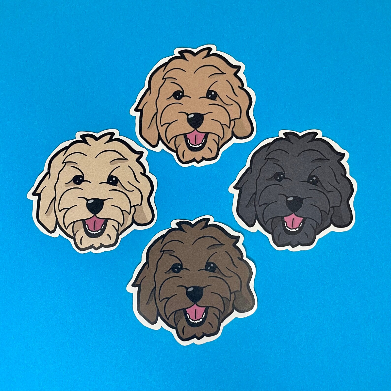 Vinyl Cockapoo Cavapoo Cavachon Stickers Sable Blonde | Etsy