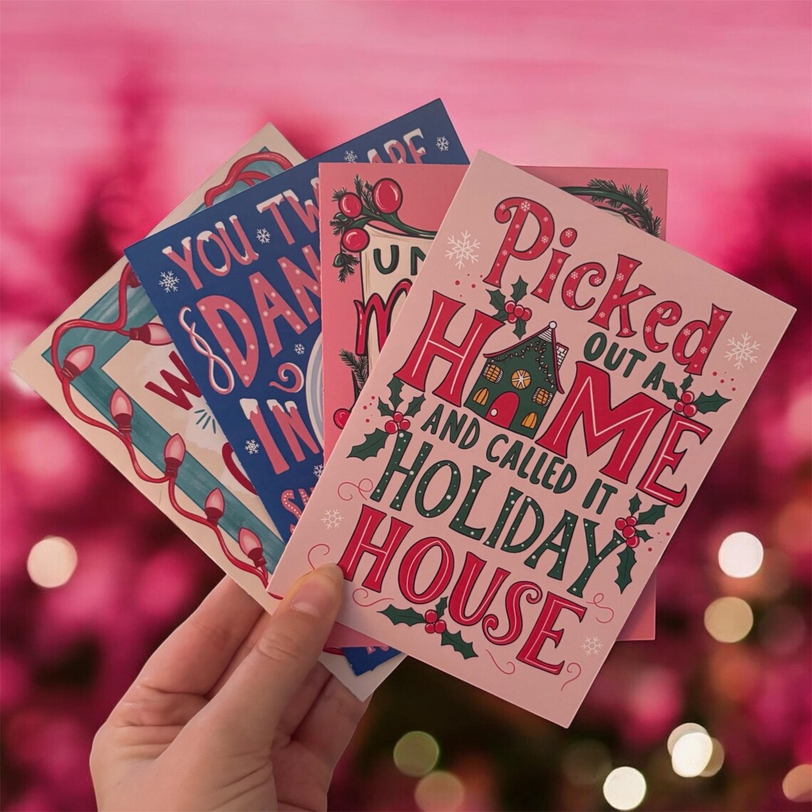 Swiftie Holiday Cards | Inspired by Lyrics | Cozy Christmas Set of 4 ...