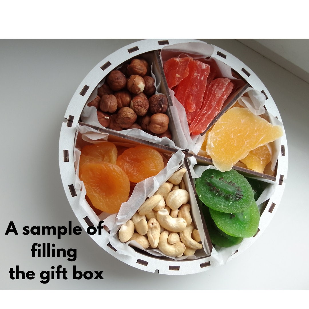 Wooden Gift Box Transparent Lid Original Present Nut & Sweets Gift Box ...