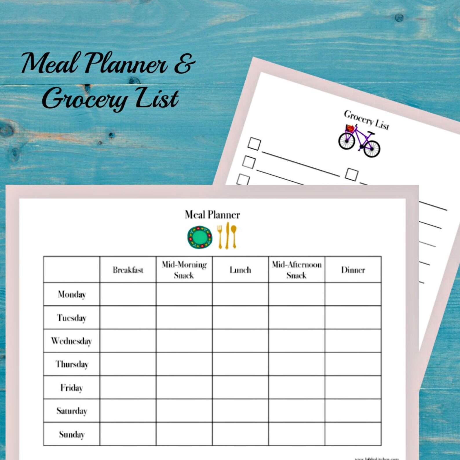 Recipe Printable Bundle, Recipe Book, Meal Planner, Grocery List ...
