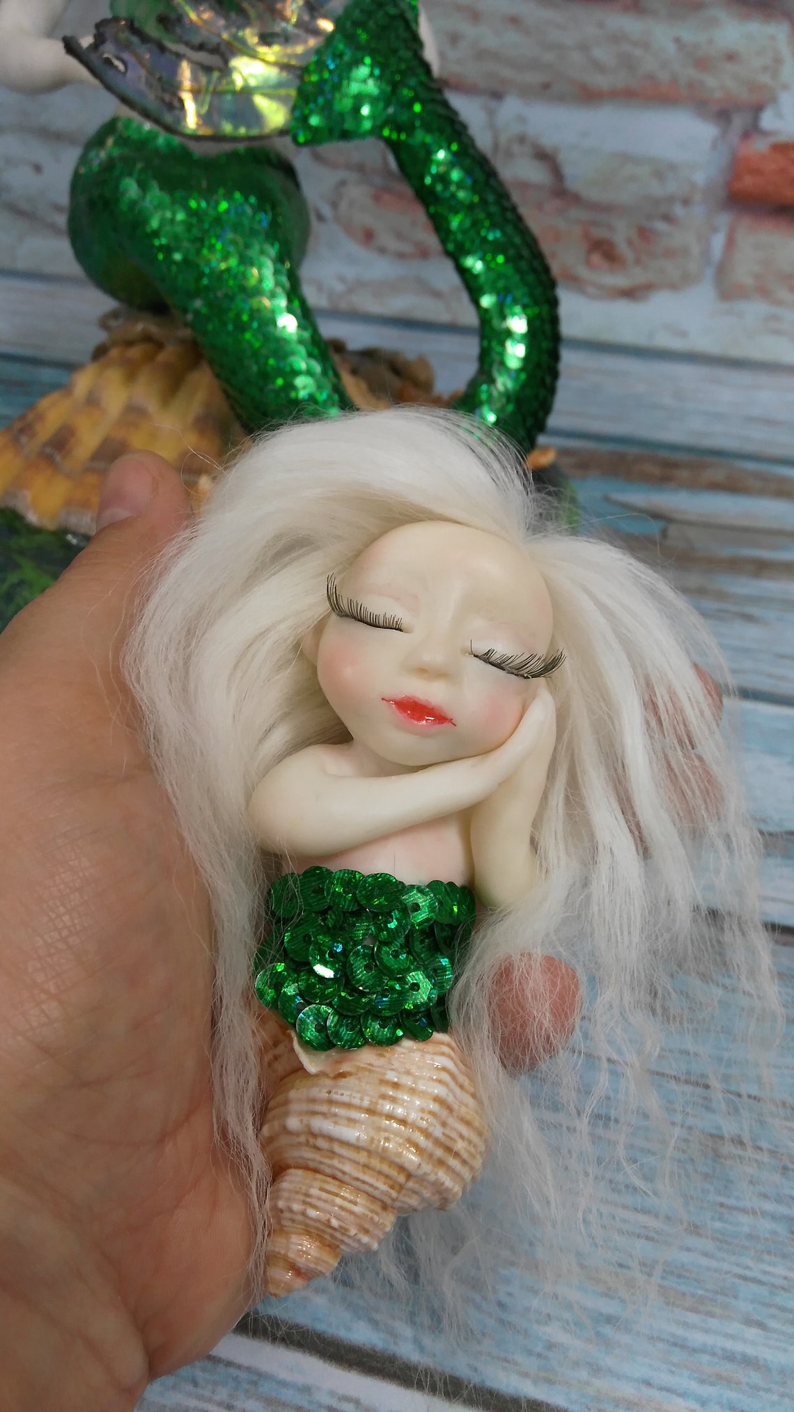 Mermaid Art Dolls Ooak Doll Collectible Doll Artist Doll - Etsy