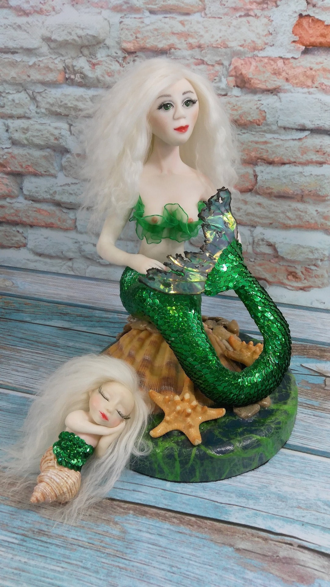 Mermaid Art Dolls, Ooak Doll Collectible Doll Artist Doll Handmade Doll ...