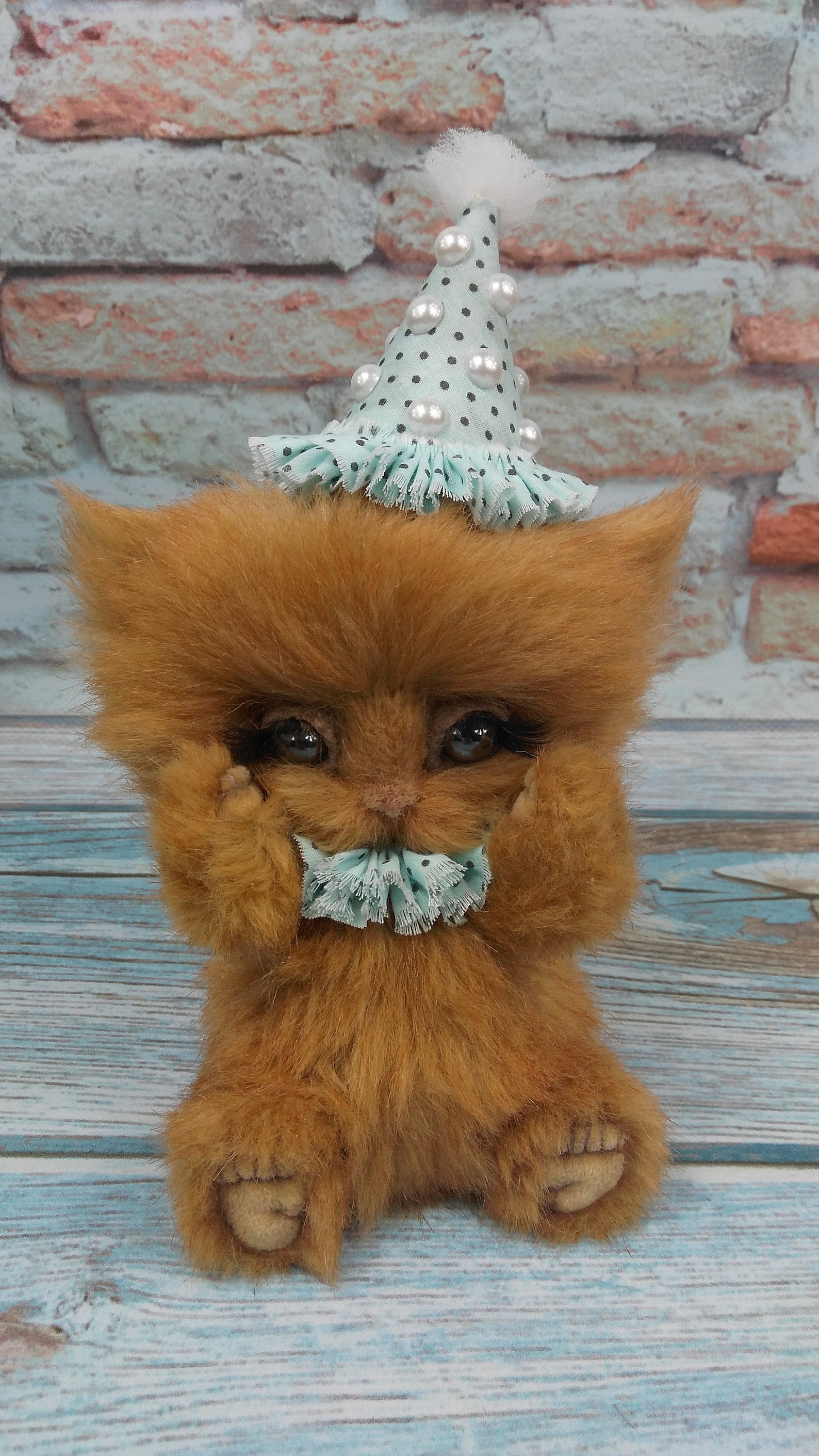 Baby Animal Toy Red Kitten Alex Baptism Gift Realistic Animal - Etsy