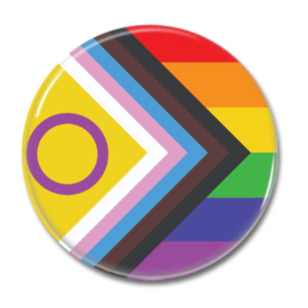 Progress Pride Flag Button - Etsy