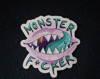 Monster Teeth Sticker - Etsy
