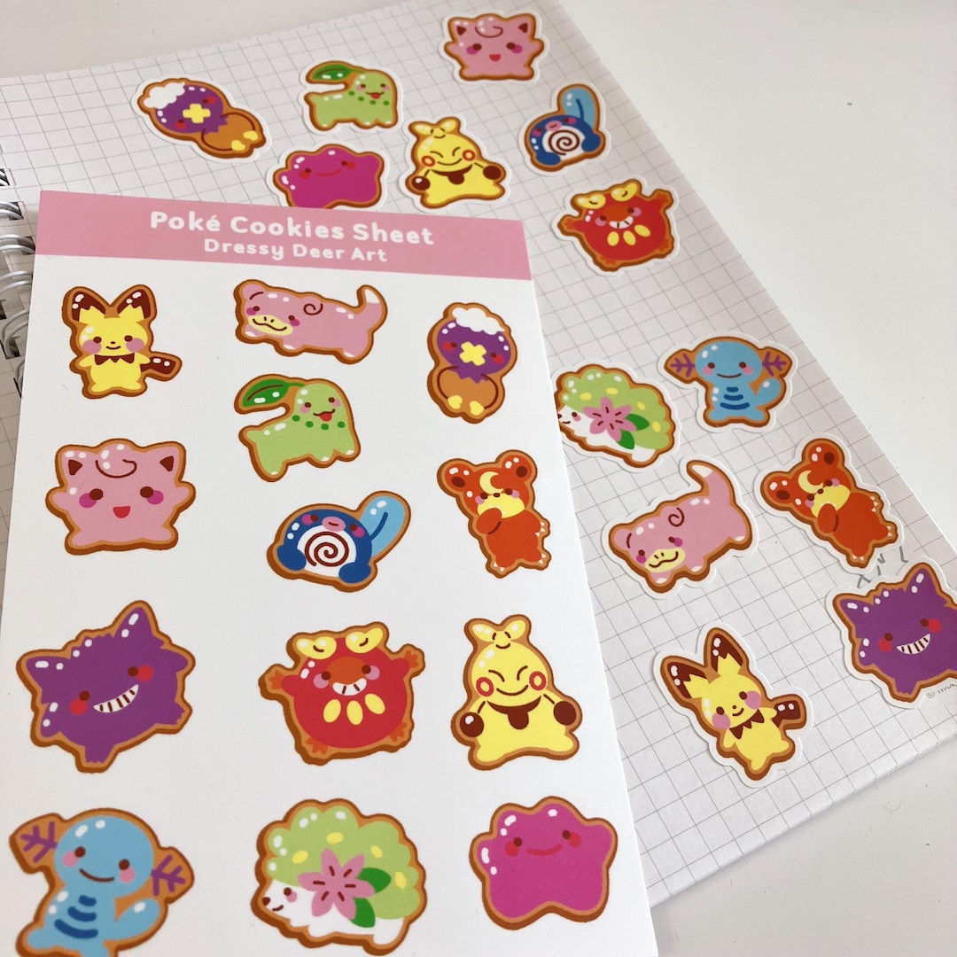 Poké Cookies Sticker Sheet - Etsy