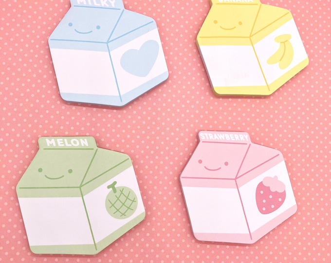 Milk Shape Sticky Notes - Etsy
