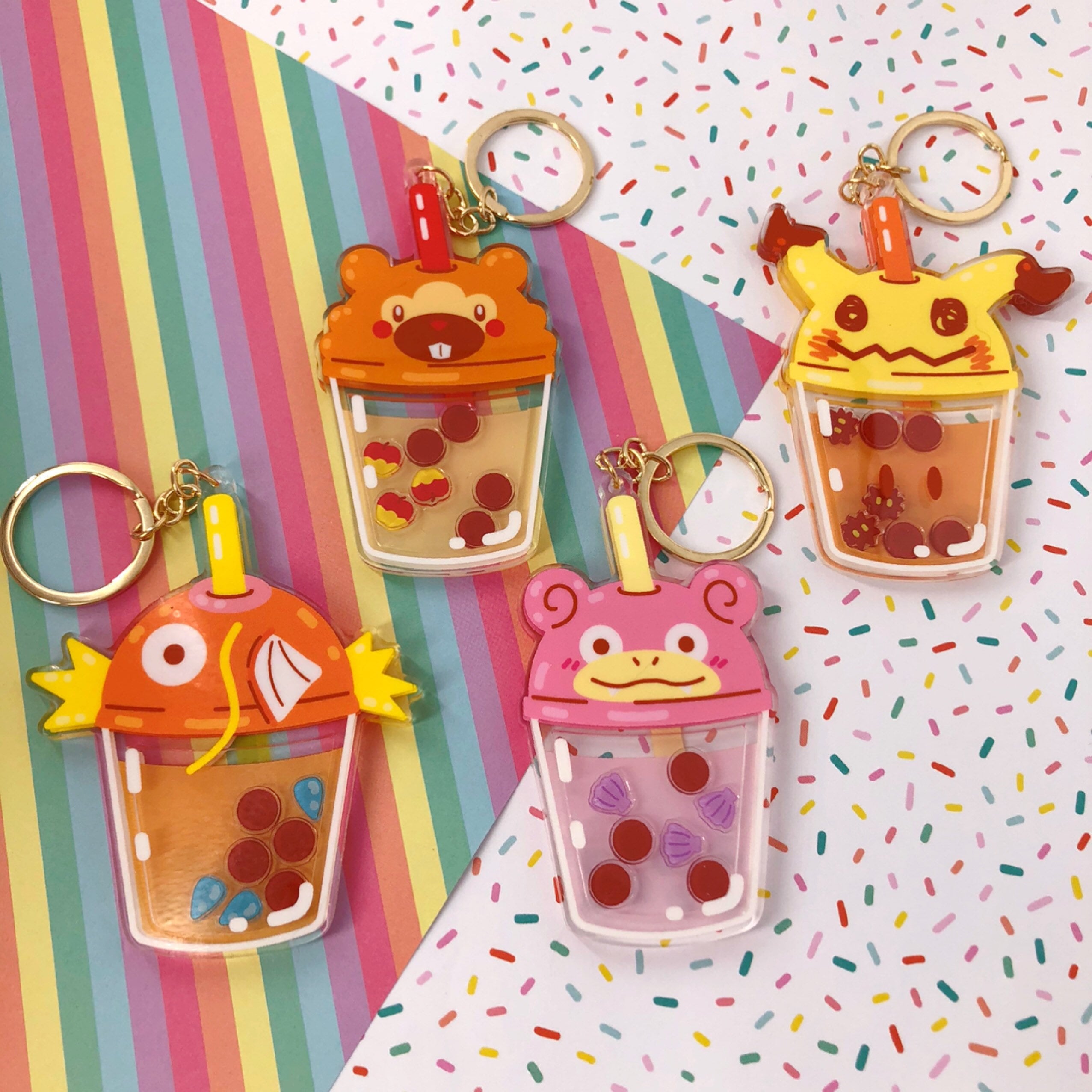 Pokemon Boba Shaker Keychain - Etsy