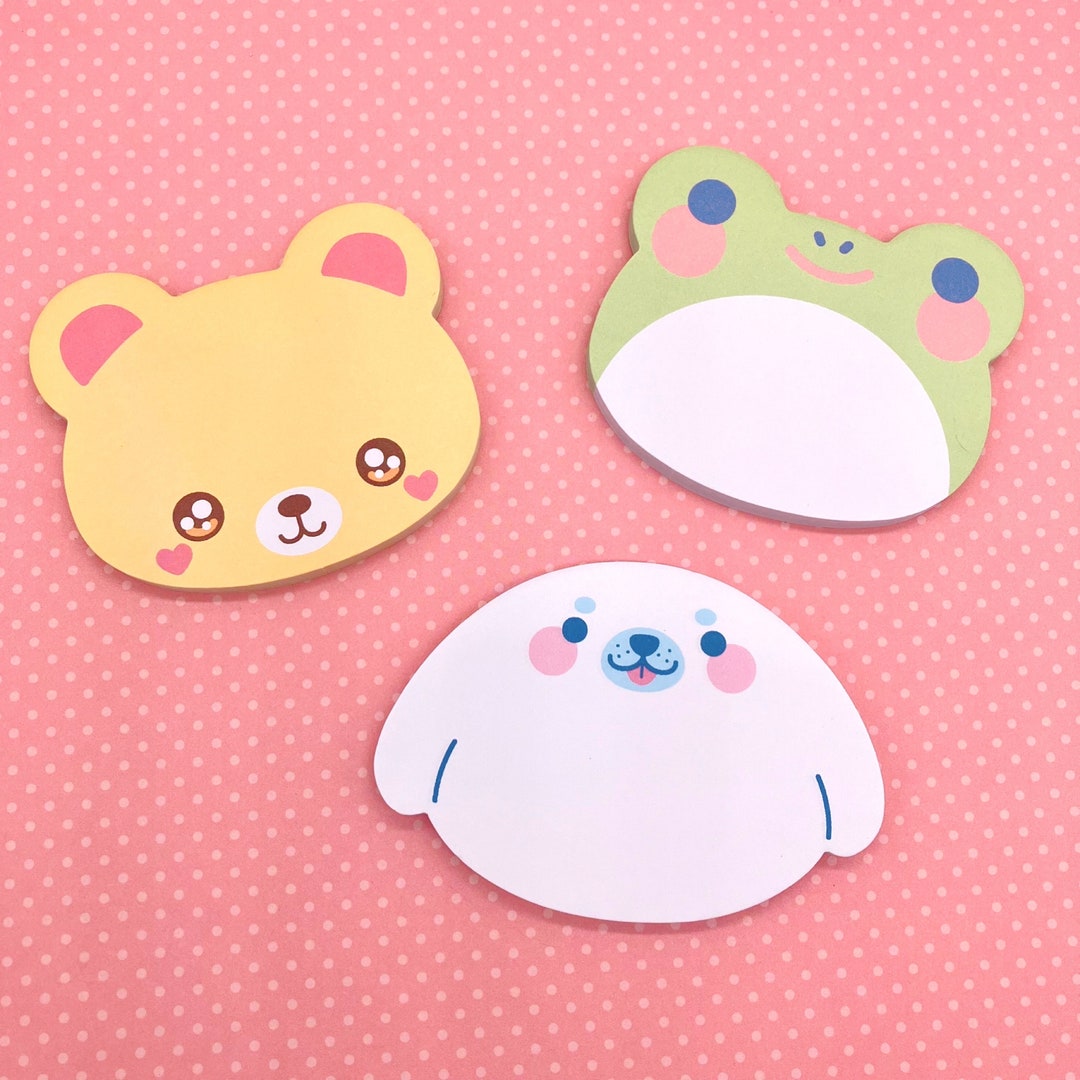 Kawaii Animals Sticky Notes - Etsy