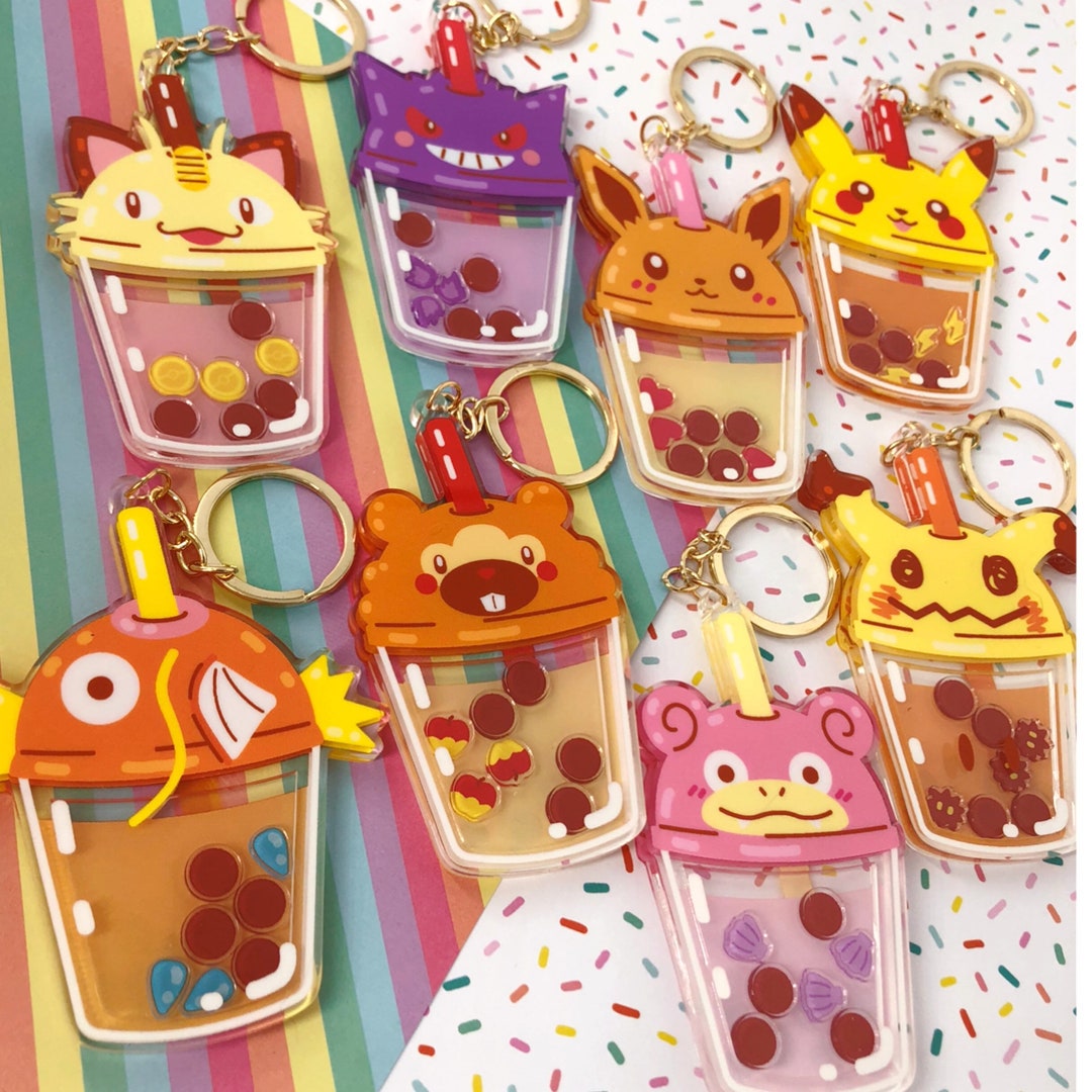 CLEARANCE Pokemon Boba Shaker Keychain - Etsy