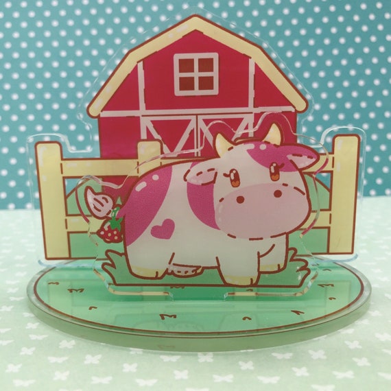 Strawberry Cow Acrylic Standee Figurines & Knick Knacks Collectibles ...