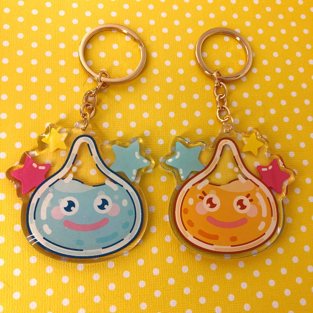 Slime and She Slime Reversible Glitter Acrylic Keychain - Etsy
