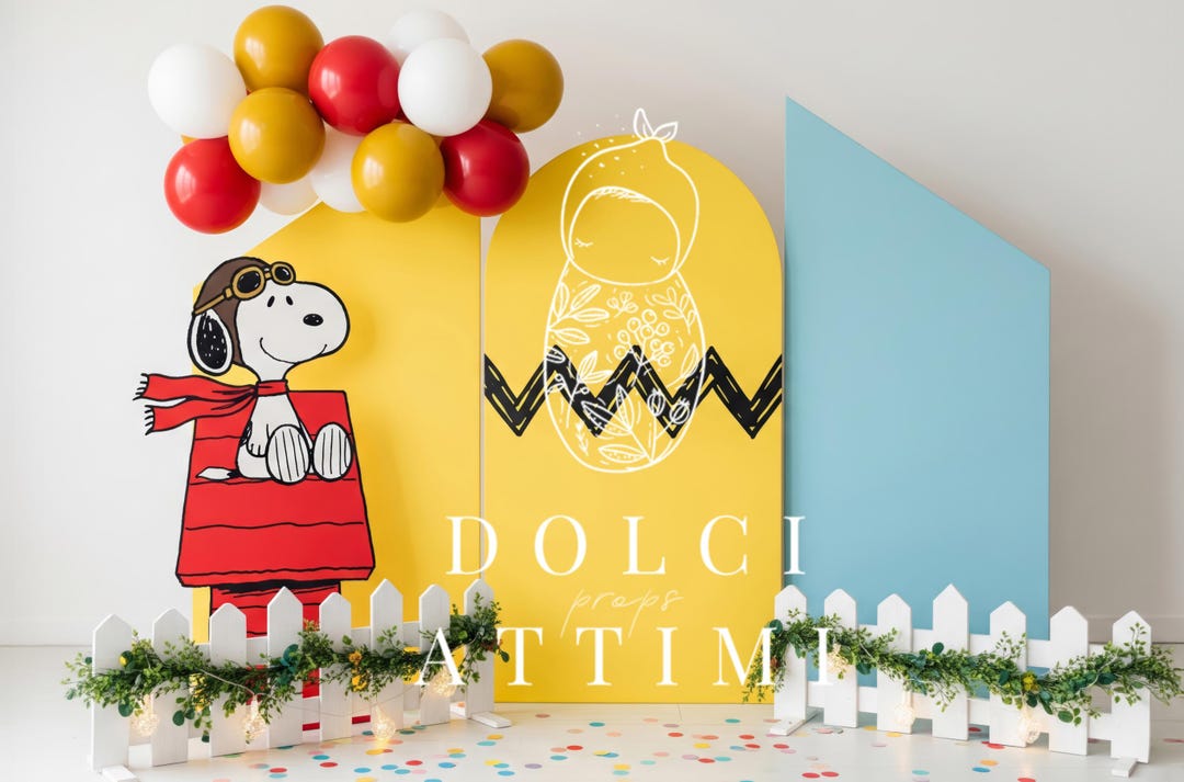 Peanuts Digital Backdrop | Snoopy & Friends Cartoon Cake Smash ...