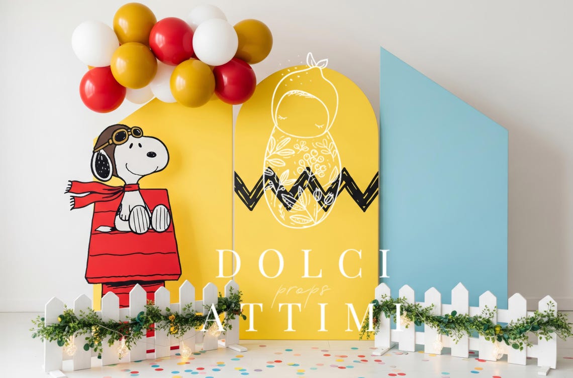 Peanuts Digital Backdrop | Snoopy & Friends Cartoon Cake Smash ...